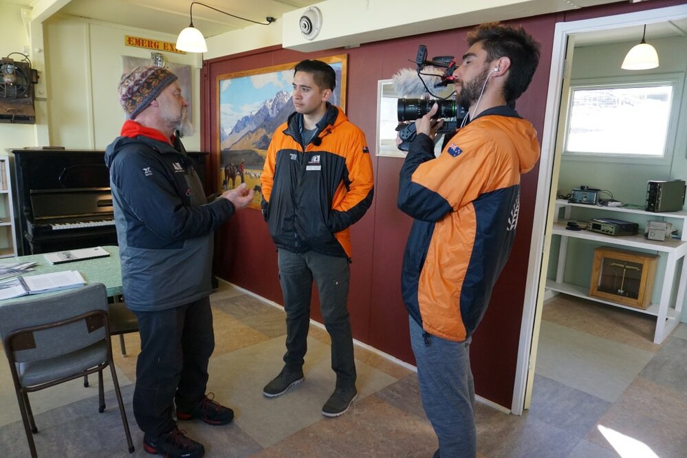 2019-20 AHT Programme Manager Al Fastier being interviewed and filmed ...