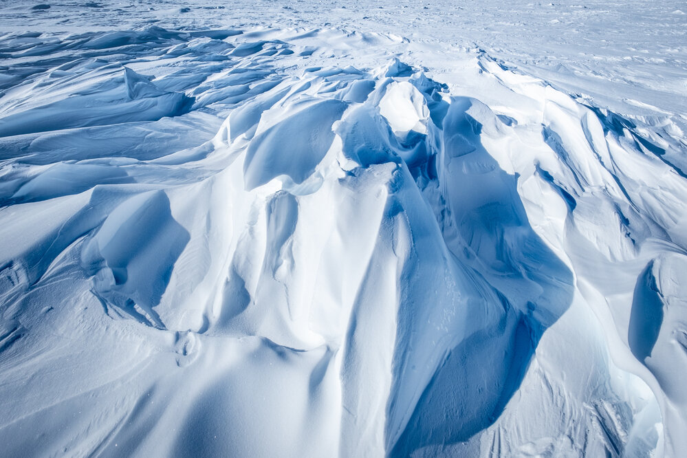 Sastrugi landscape encounted on the South Pole Expedition | Antarctic ...